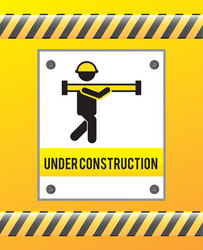 Empty construction sign Royalty Free Vector Image