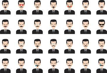 Set of people emoticon Royalty Free Vector Image