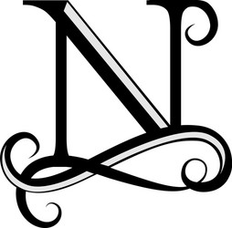 Capital letter for monograms and logos beautiful Vector Image