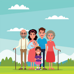 Family people cartoon Royalty Free Vector Image