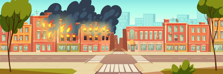 Building Burning Cartoon Vector Images (over 700)