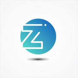Square symbol letter z design minimalist Vector Image