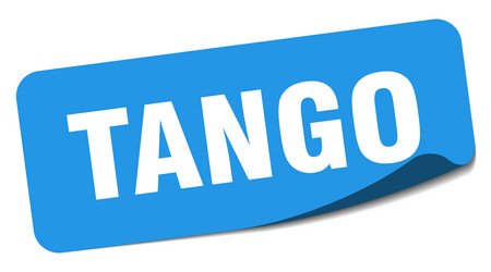 Tango sticker tango label Royalty Free Vector Image