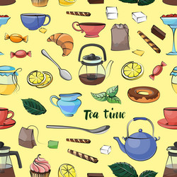 Tea time Royalty Free Vector Image - VectorStock