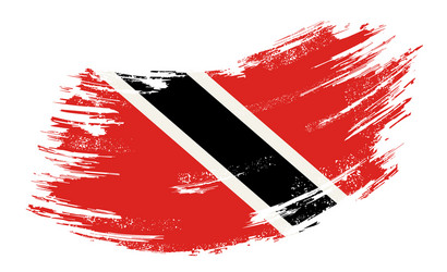 Trinidad and tobago brush stroke flag background Vector Image