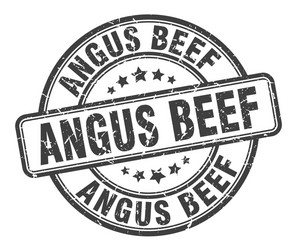 Angus beef stamp round grunge sign Royalty Free Vector Image