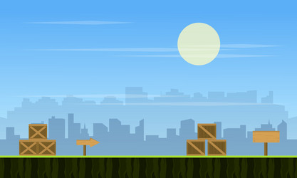 Background city scenery for game Royalty Free Vector Image