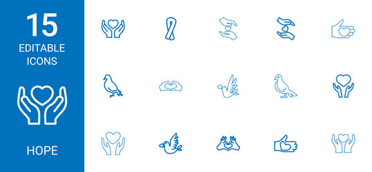 Hope icons Royalty Free Vector Image - VectorStock