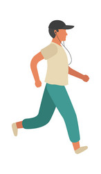 Man running cartoon Royalty Free Vector Image - VectorStock