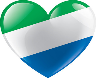 Sierra leone flag on a white Royalty Free Vector Image