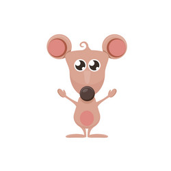 Cartoon funny mouse animal isolated Royalty Free Vector