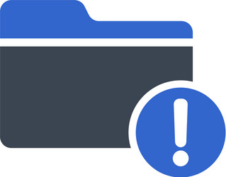 Folder error icon Royalty Free Vector Image - VectorStock