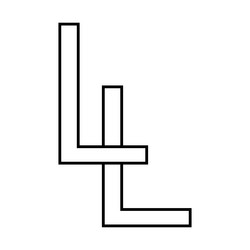 Logo sign lv vl icon double letters logotype v l Vector Image