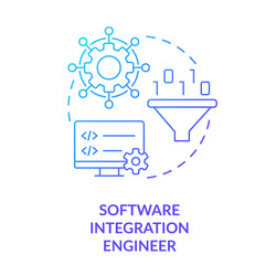 Software integration engineer concept icon Vector Image
