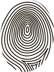 Fingerprint maze with cells bio Royalty Free Vector Image