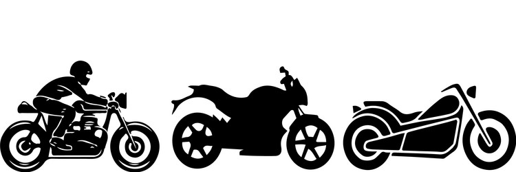 Motorcycle icon on white background Royalty Free Vector