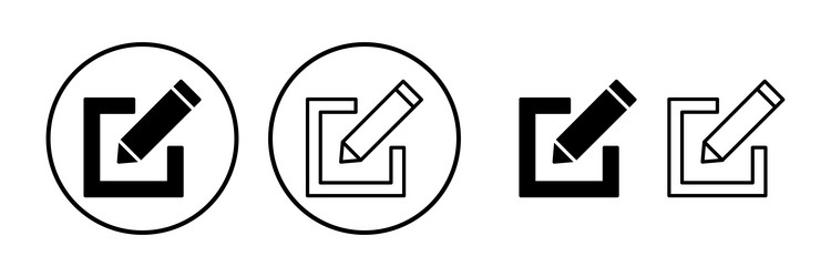 Edit icon document sign and symbol pencil Vector Image