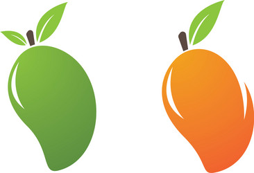 Mango logo flat design Royalty Free Vector Image