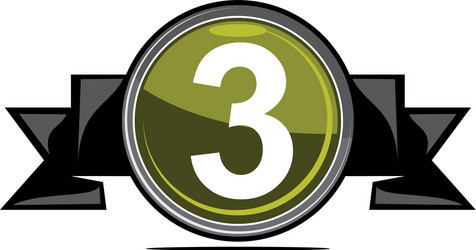 Birthday vintage logo template 3 rd anniversary Vector Image