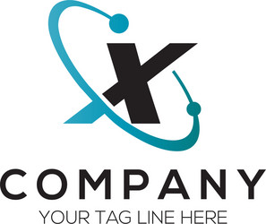 X alphabet play logo design concept Royalty Free Vector