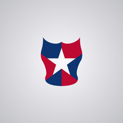 American star logo design Royalty Free Vector Image