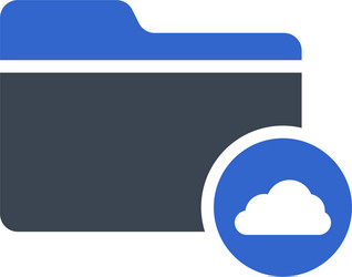 Cloud folder icon Royalty Free Vector Image - VectorStock
