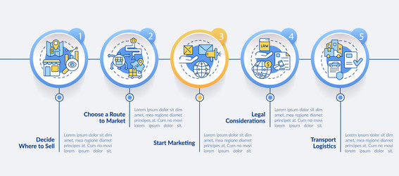 Export import business struggles loop infographic Vector Image