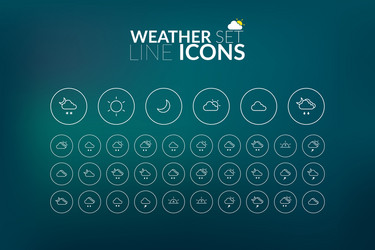 Weather forecast icon set Royalty Free Vector Image