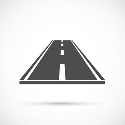 Piece of road icon Royalty Free Vector Image - VectorStock