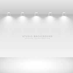 Studio background with lights Royalty Free Vector Image