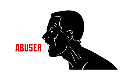Abuse verbal aggression and anger man face Vector Image