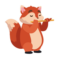 Animal playing instrument raccoon with tambourine Vector Image