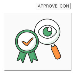 Approve color icons set Royalty Free Vector Image