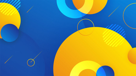 Blue background with orange and yellow color Vector Image