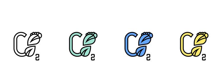 Carbon footprint greenhouse reducing emission Vector Image