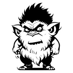 Halloween troll scary sketch hand draw Royalty Free Vector