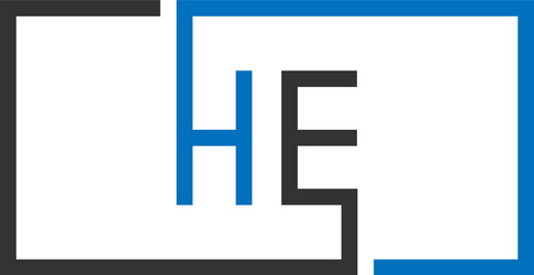 He logo letter design concept Royalty Free Vector Image