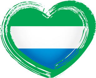 Sierra leone flag on a white Royalty Free Vector Image