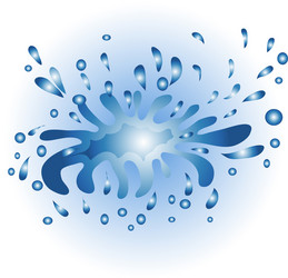 Splash water drops flying in air Royalty Free Vector Image