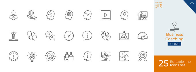 Business relationships line icon Royalty Free Vector Image