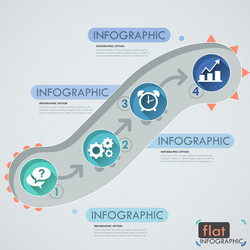 Flat infographic design Royalty Free Vector Image