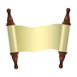 An empty scroll is unfolded scroll unrolled Vector Image