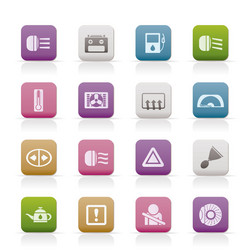 Cars with parking signal Royalty Free Vector Image