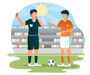 Collection of football referee gestures Royalty Free Vector
