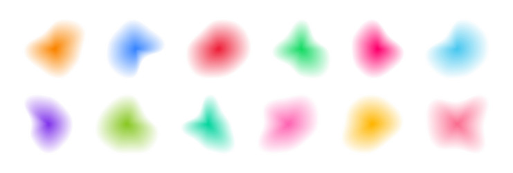 Gradient blur blob shapes Royalty Free Vector Image