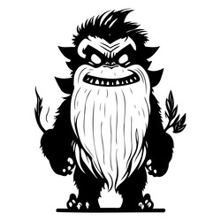 Halloween troll scary sketch hand draw Royalty Free Vector