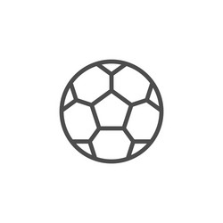 Soccer ball line icon Royalty Free Vector Image