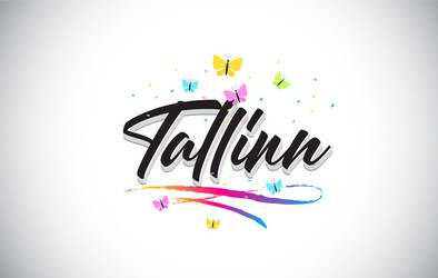 Male handwritten word text with butterflies Vector Image