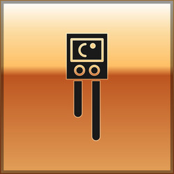 Black temperature and humidity sensor icon Vector Image
