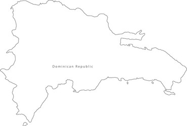 Dominican republic country map outline Royalty Free Vector